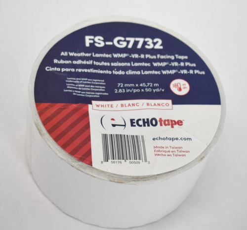 Echo Tape All Weather Lamtec WMP-VR-R Plus Facing Tape FS-G7732 White ...