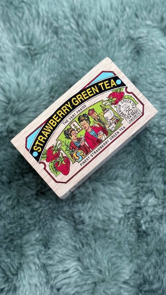 Vintage-Inspired Tea Boxes – Strawberry Green Tea – Wooden Storage ...