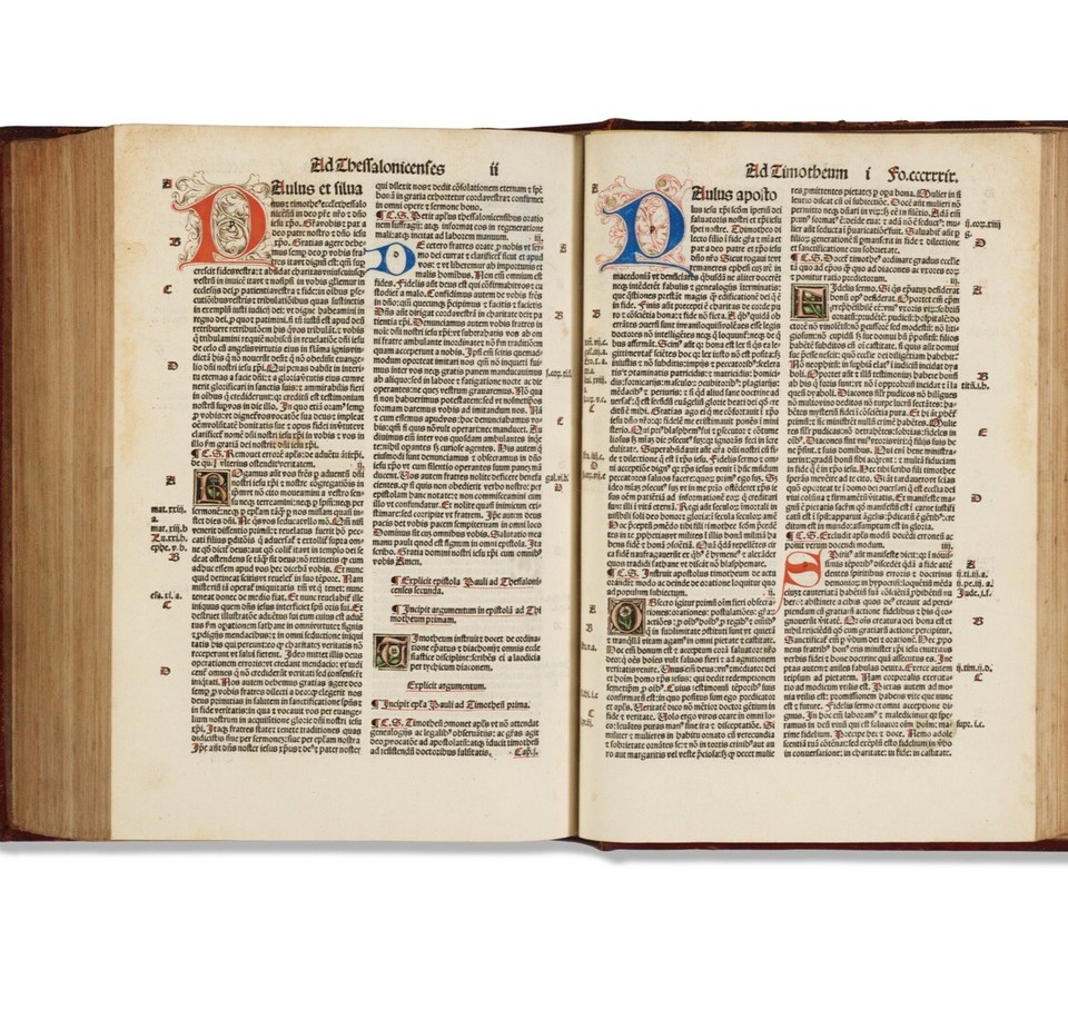 1506 Royal BIBLE Incunable VULGATE Sacon FIRST ED Manuscript ...
