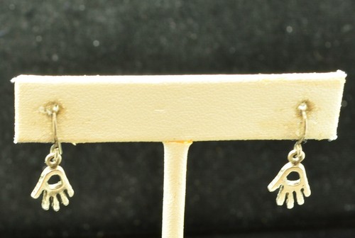 Sterling Silver Upside Down Hand Dangle Earrings #FMV702 | eBay