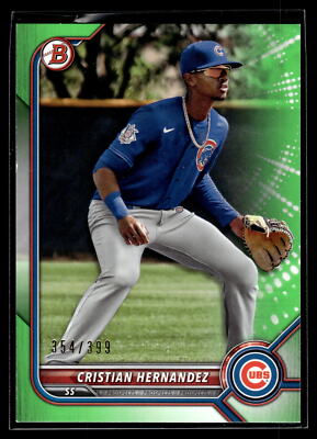 Cristian Hernandez 2022 Bowman Neon Green Card /399 #BP-66 | eBay
