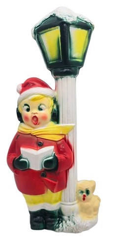 Vtg 1966 Lidco Inc Christmas Caroler Blow Mold Light Decoration 14" | eBay
