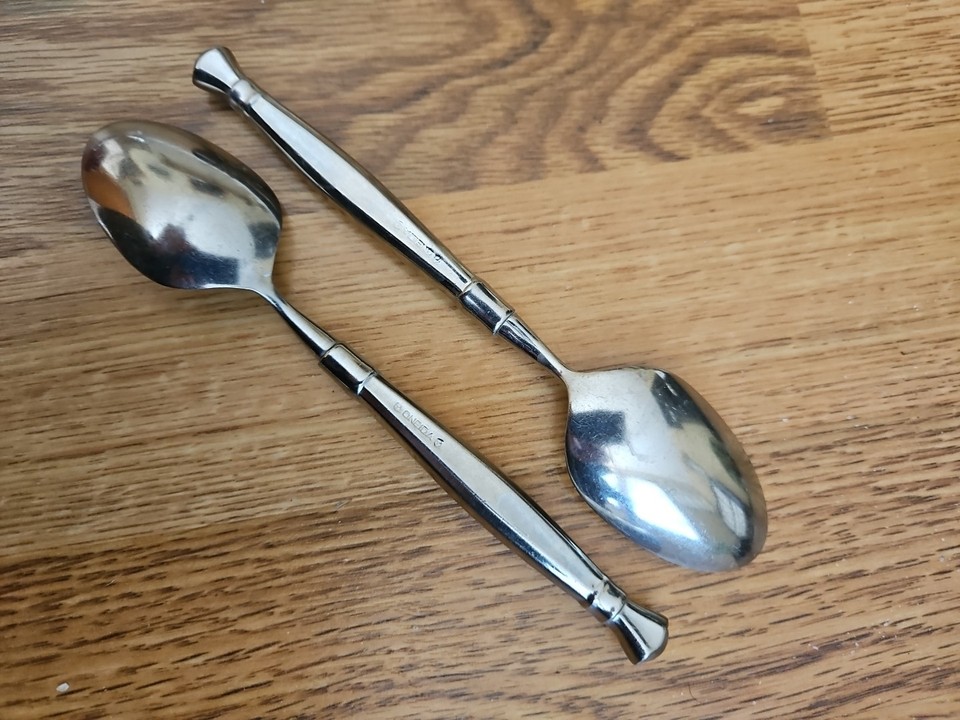 Two Oneida Cube Mark Act I Glossy Teaspoons | eBay