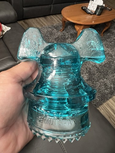 HEMINGRAY NO 60 A, CD257, DEEP Blue Green, MAY 21, 1893, Mickey Mouse ...