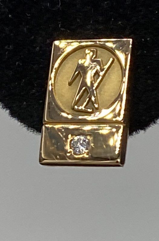 CTO 10k Yellow Gold Diamond Service Pin 1.6g | eBay
