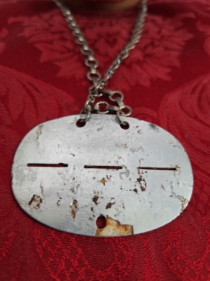 WW2 German Dog Tag Aluminum Authentic Original Company Commander #5190 ...