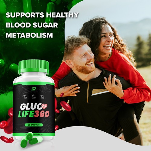 (5 Pack) Gluco Life 360 Capsules – GlucoLife 360 All Natural Glycogen ...