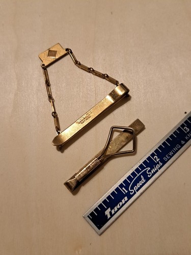 2 Vintage 1/20 12k Gold Filled Tie Bars SWANK GIANT GRIP Clasp | eBay