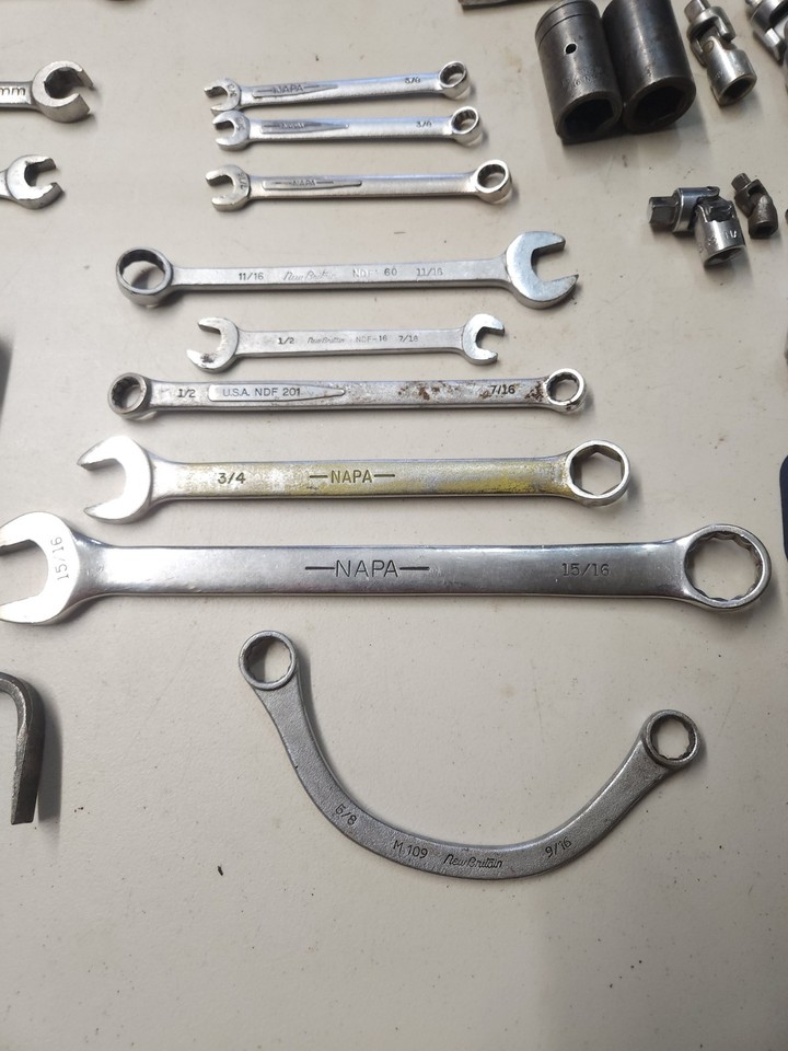 New Britain & NAPA Mechanic Tools Wrenches, Sockets, Chisels. All USA ...