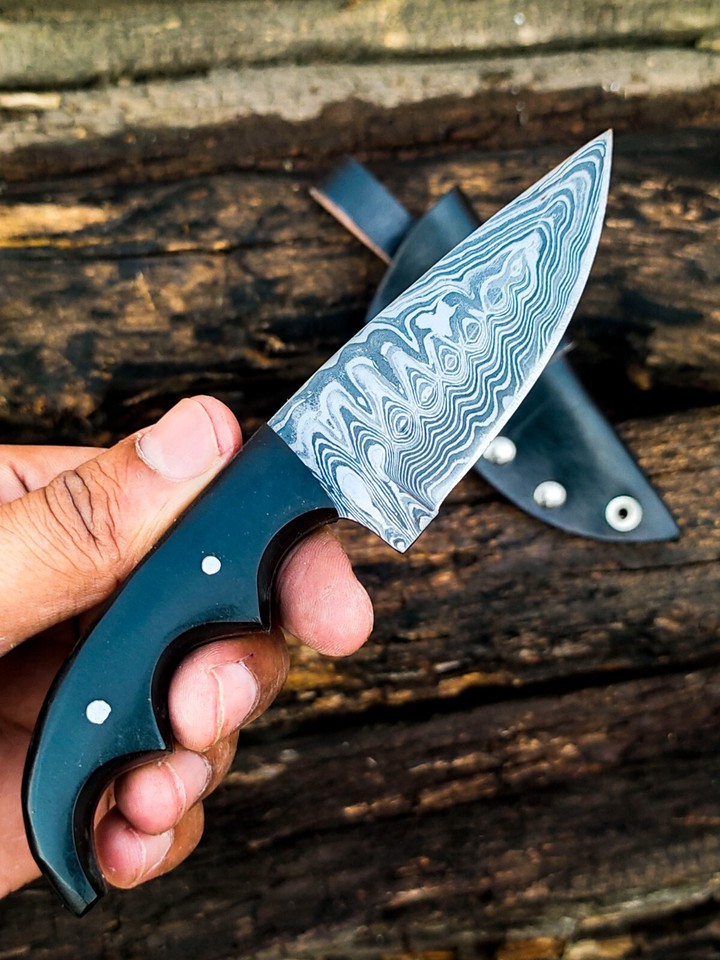 SHARDBLADE Neck Knife HAND FORGED Tactical EDC Hunting Knife Survival W ...
