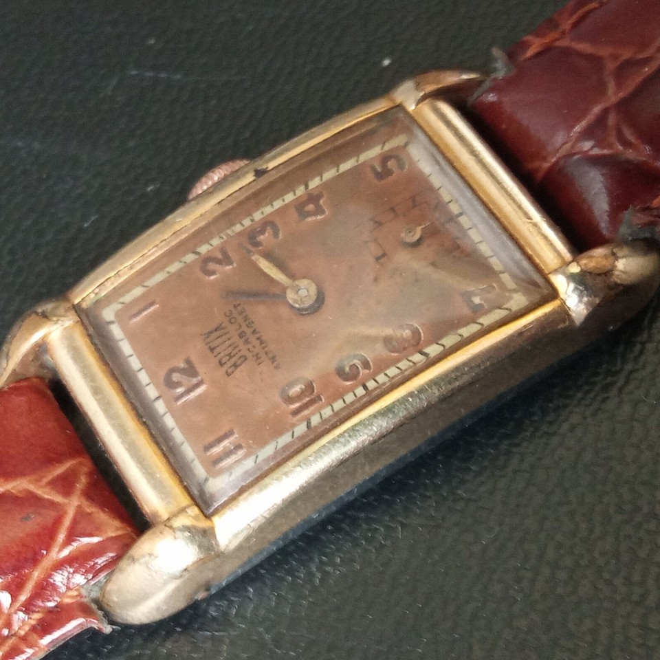 BRITIX Rectangular Tank Art Deco Manual Wind Vintage 20mm Wristwatch | eBay