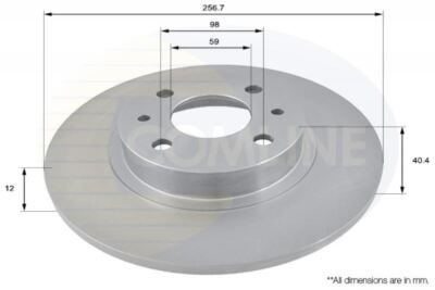 FRONT BRAKE DISCS SET BRAKING DISCS PAIR COMLINE FOR FIAT BRAVO I 1.9 L ...