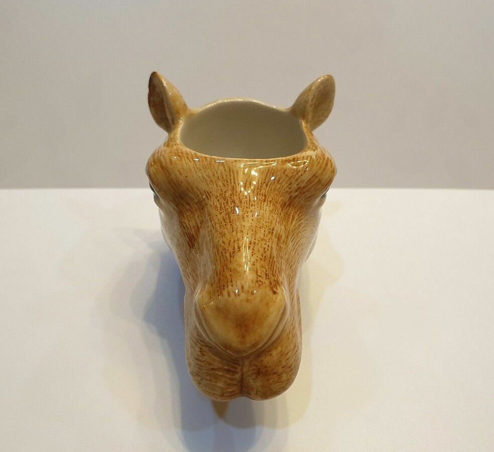 Camel Head Figurine Vase Pot Ceramic Planter Succulent Flower Egg Cup ...