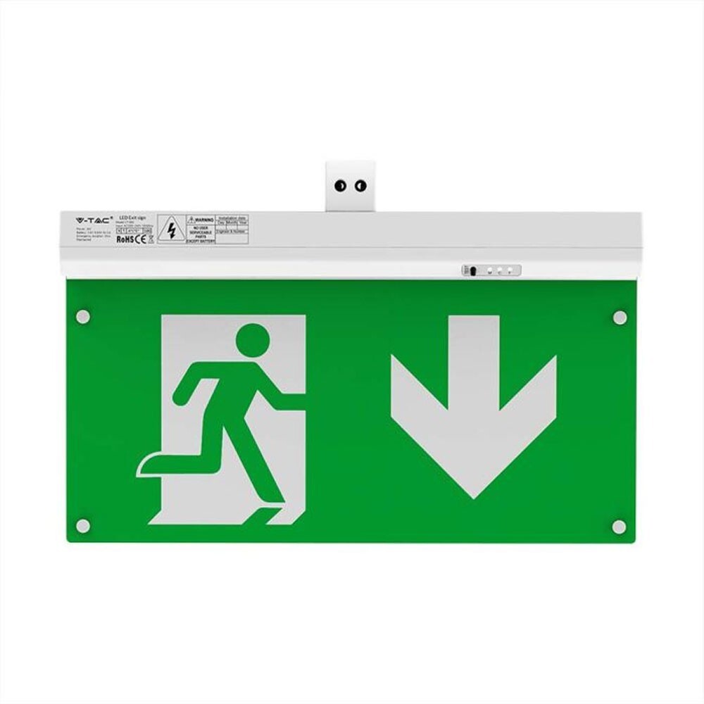 Emergency LED Left Arrow 3W Fire Exit Sign Notifier Up Door Wall ...