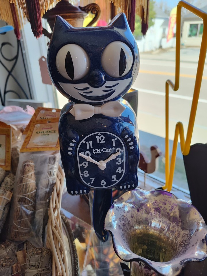 Red, White & Galaxy Blue Kit-Cat Klock kat clock FREE US SHIPPING | eBay