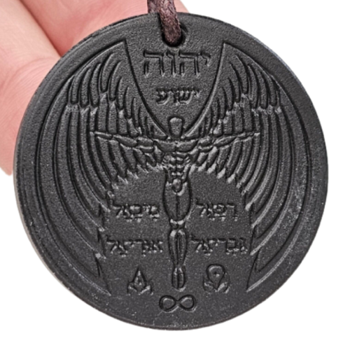 Angel Pendant Archangel Necklace Scalar Black Tourmaline EMF Protection ...