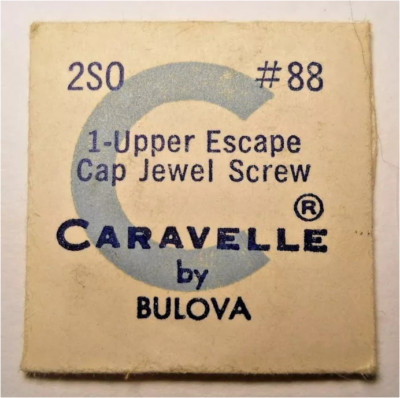 Caravelle / Bulova 2SO - Part #88 - Upper Escape Cap Jewel Screw ...
