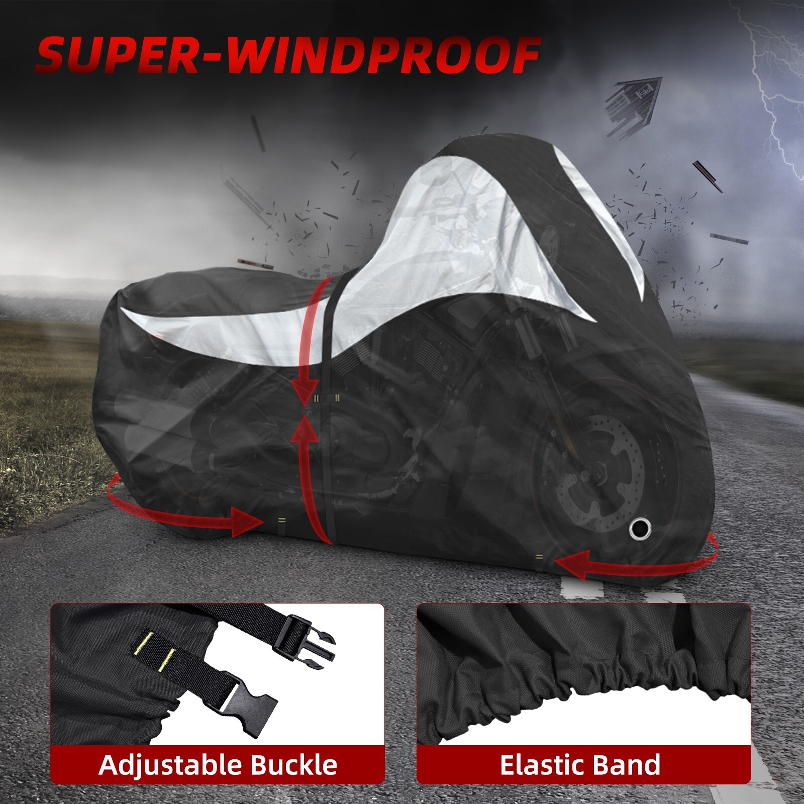 600D Waterproof Motorcycle Cover Outdoor Storage (Side Box) | eBay