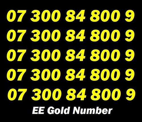 EE Sim Card Gold Number Easy Mobile Vip Memorable Platinum Business ...