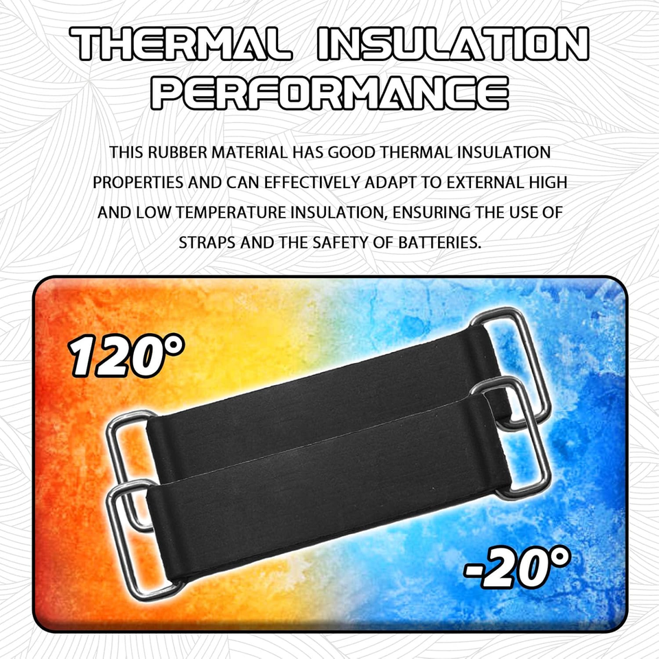 2PCS Rubber Band Straps Battery Box Tie down Strap Stretchable Battery ...