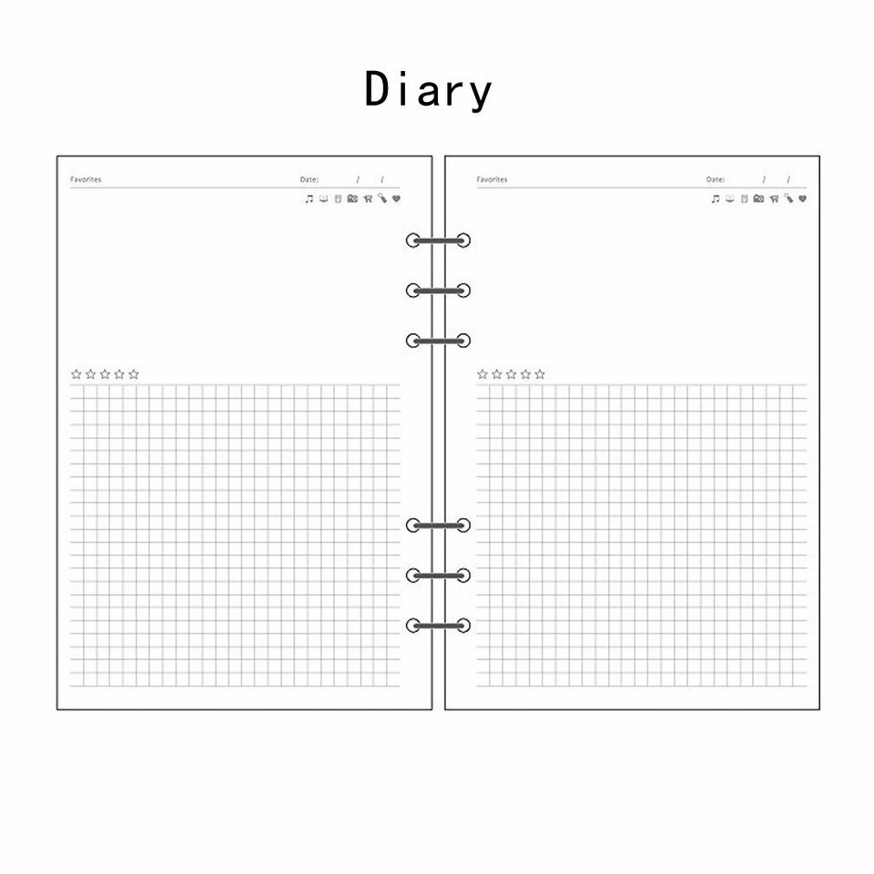 A5/A6/A7 Size Planner Diary Insert Refill NoteBook Schedule Organiser ...