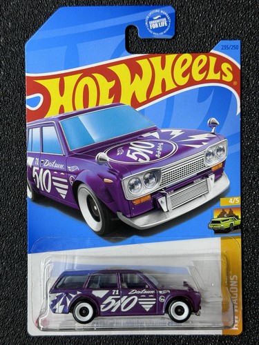 Hot Wheels 2023 Hw Wagons Datsun Bluebird Wagon [510], Purple 235/250 ...