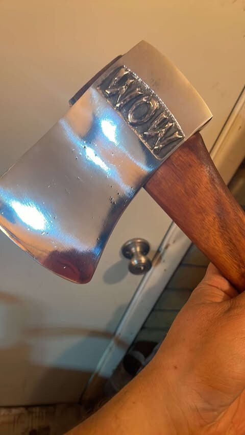 Modern woodman of America aluminum ceremonial parade axe | eBay