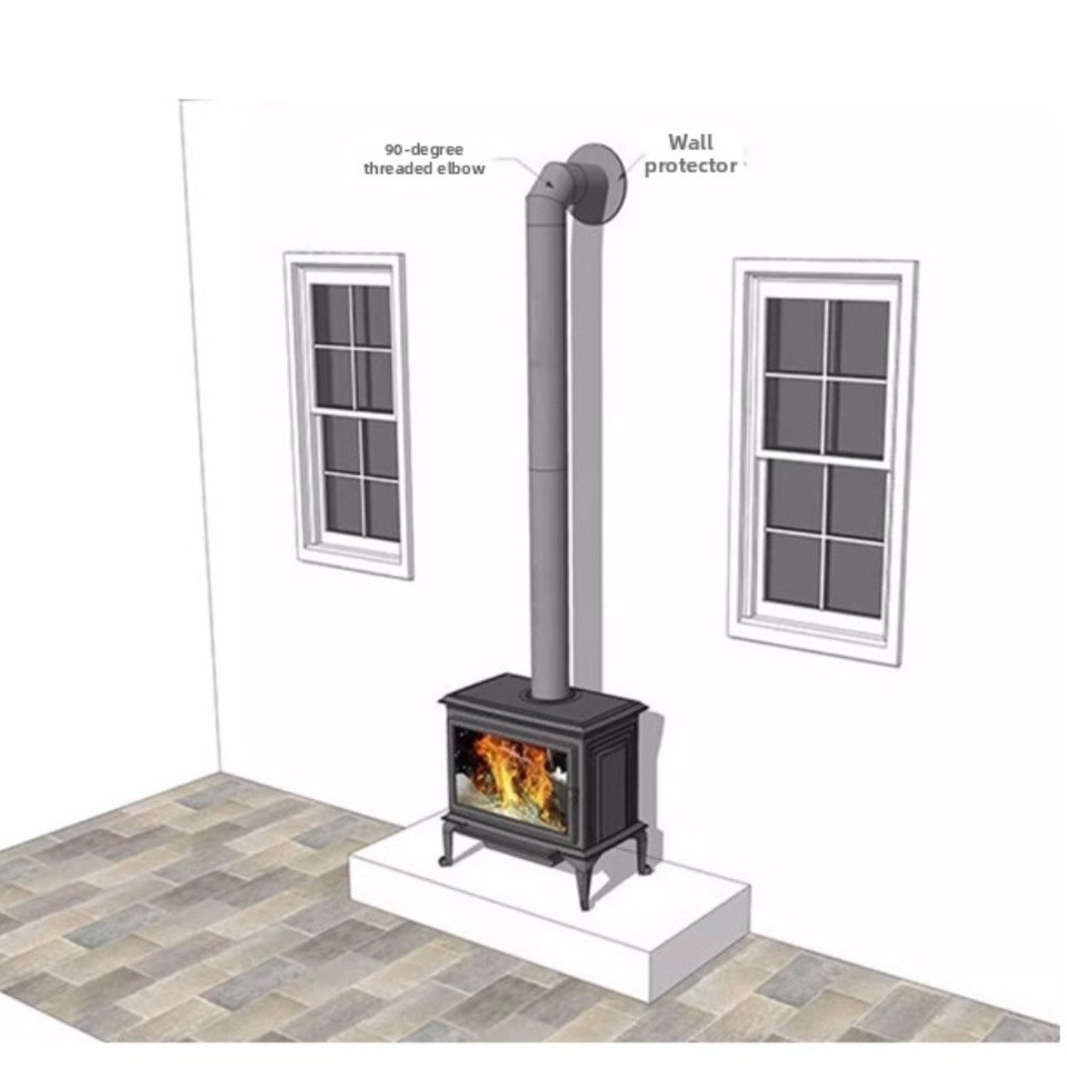 Stainless Chimney Elbow 90 Degree 304 Welded Smoke Pipe Connector For ...