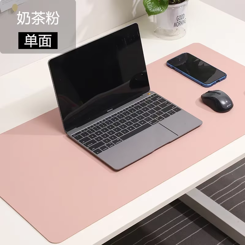 White Mousepad Portable Mouse Pad Large Gaming Waterproof Non-Slip PU ...