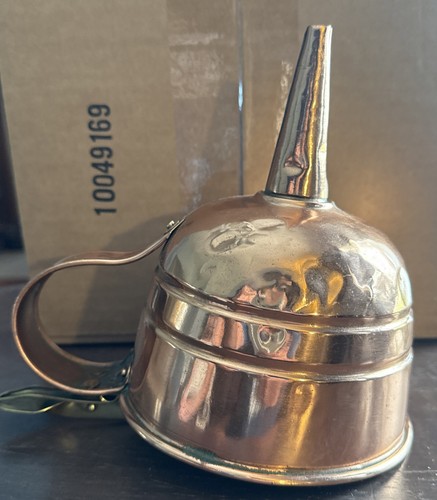 Vintage Copper Maple Syrup Funnel With Thumb Release and Strainer. | eBay