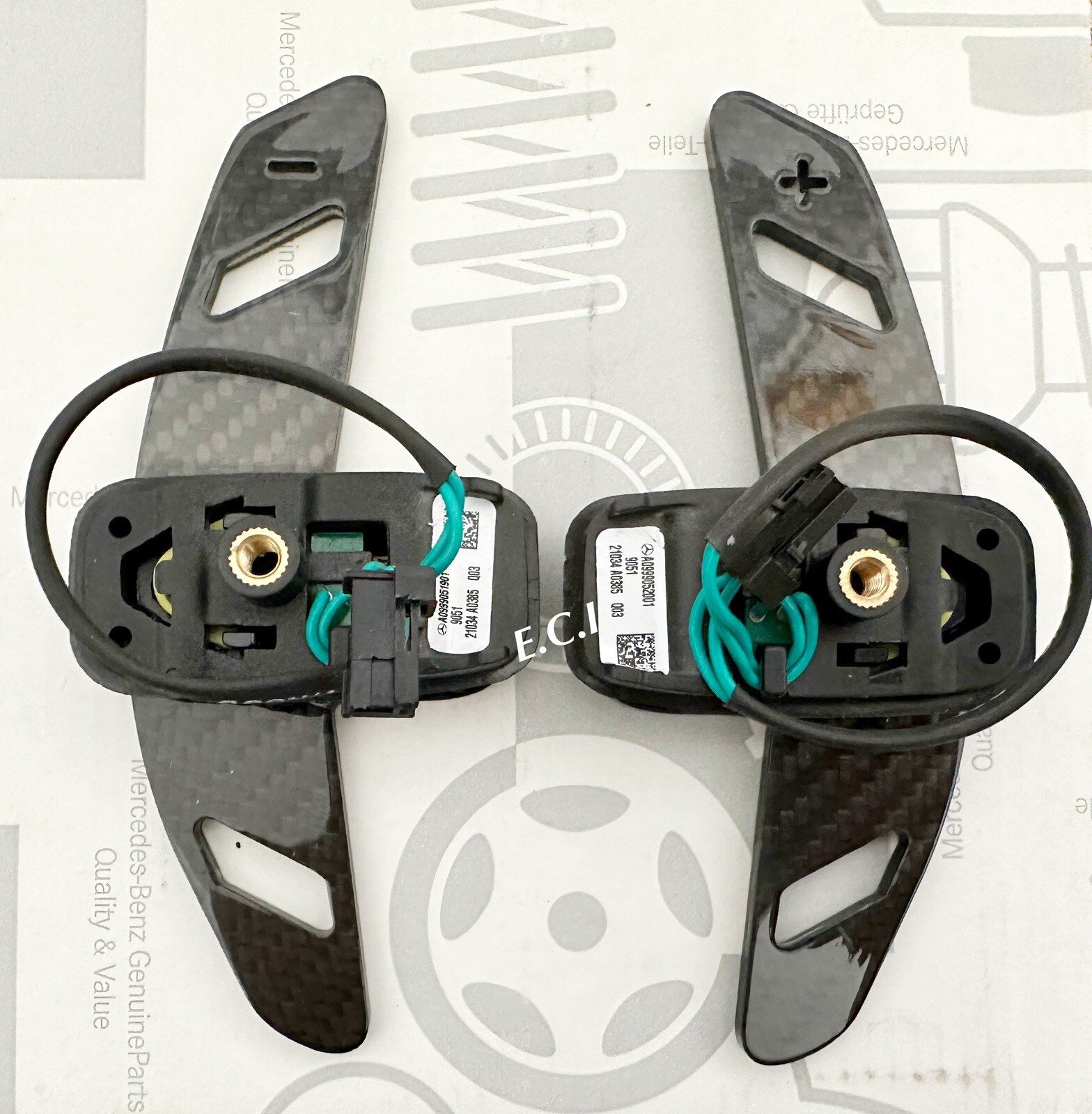 16~23 OEM AMG MERCEDES STEERING WHEEL PADDLE SHIFTER E CLS C SL SLK GLK ...