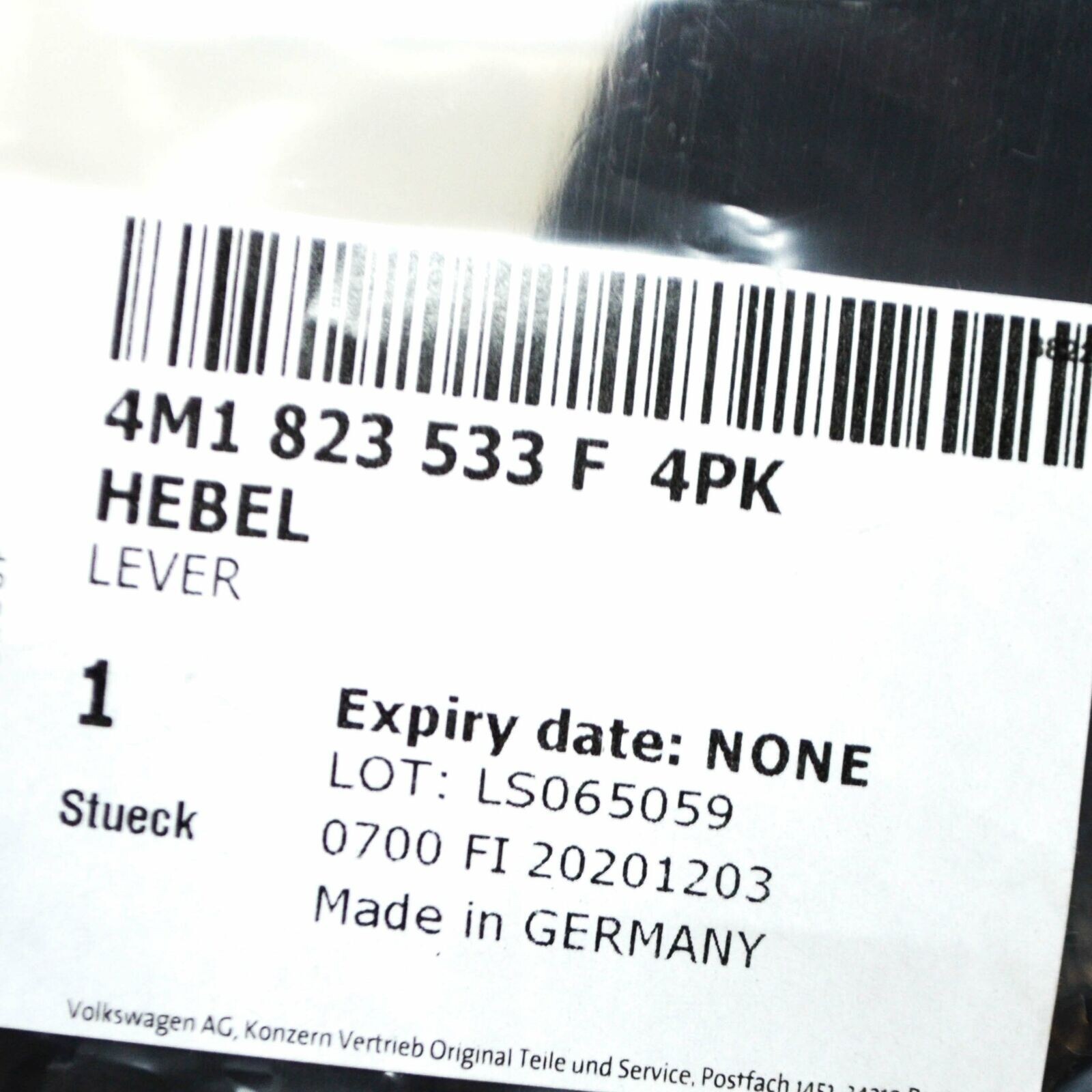 AUDI Q7 4M Front Bonnet Release Handle Left 4M1823533F4PK Genuine | eBay