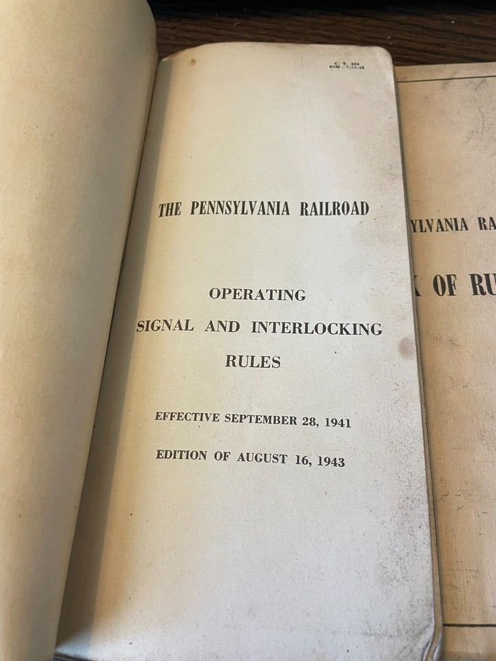6 - Pennsylvania Railroad Book Of Rules, 41/43, 41/46, 41/46/47, 41/49 ...