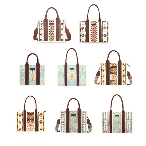 WRANGLER TOTE BAG Western Purses Women's Shoulder Boho Aztec Handbags ...