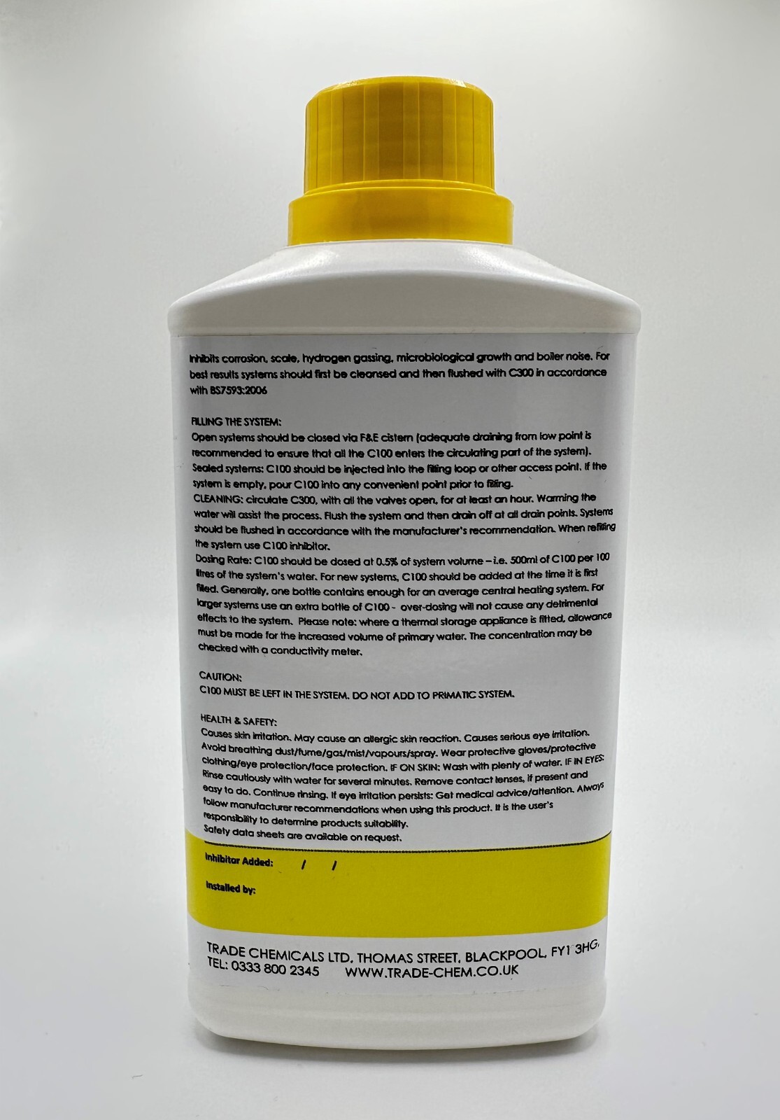 Heating Inhibitor 500ml Concentrated Boiler Heating System Protector ...