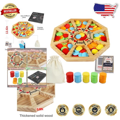 Luxury Michigan Rummy Game Set - Classic Family Card Game with Chips ...