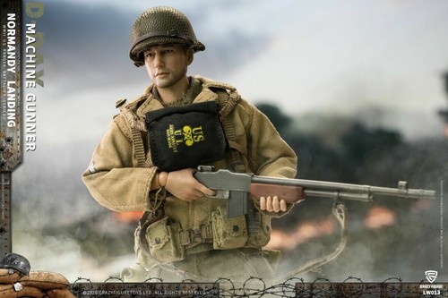 Crazy Figure LW013 WWII U.S. Rangers Machine Gunner On D-Day 1/12 ...
