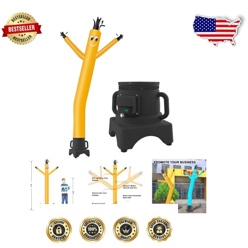 Fun 8FT Yellow Inflatable Puppet Dancer with Blower - Perfect for Kids ...