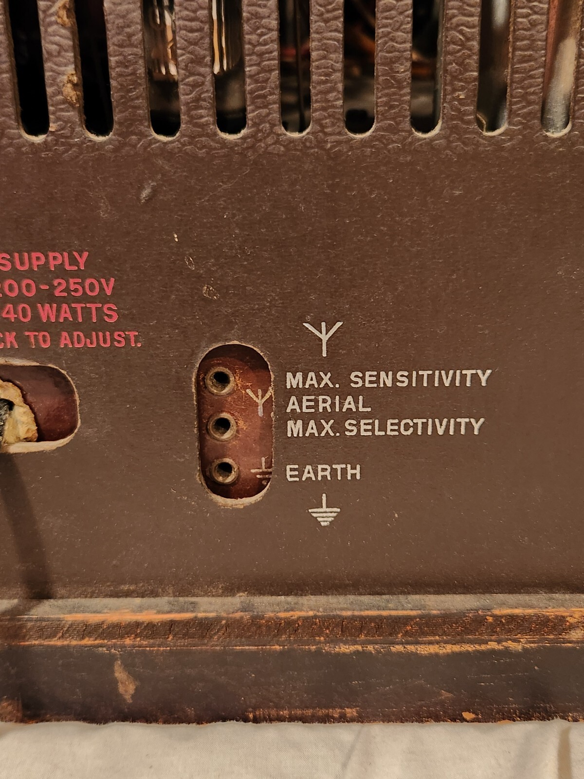 Rare Vtg 1948 Type EBS 4 Valve MW SW Band Bush Tube Radio Original ...