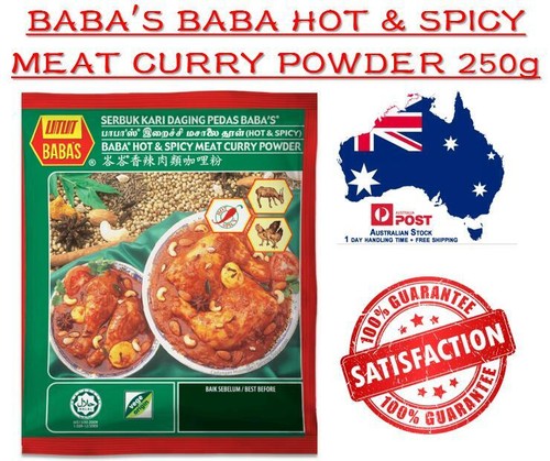 New Premium BABA'S Malaysia BABA Hot & Spicy Meat Curry Powder 250g ...