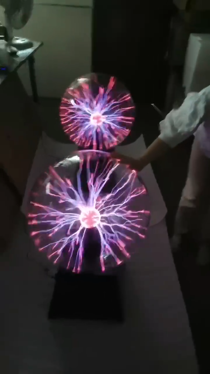 16" Red Tesla Plasma Ball Globe Light Lamp Snd-Sensor for Holiday Party ...