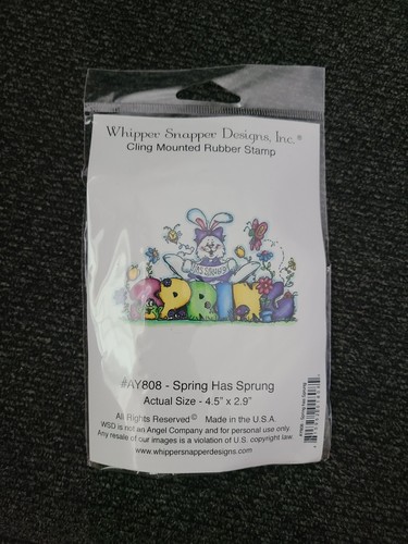 NWT Whipper Snapper Designs Cling Mount Rubber Stamp Spring Has Sprung ...
