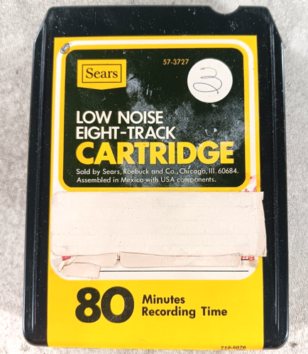 Vintage Sears Eight-Track Cartridge 80 Minute Blank 8-Track Tape Low ...