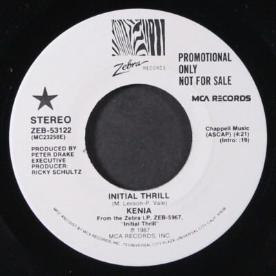 KENIA: initial thrill ZEBRA 7" Single 45 RPM | eBay