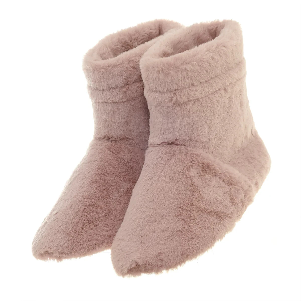 Aroma Home Microwavable Slipper Boots: Pink Faux Fur | eBay UK