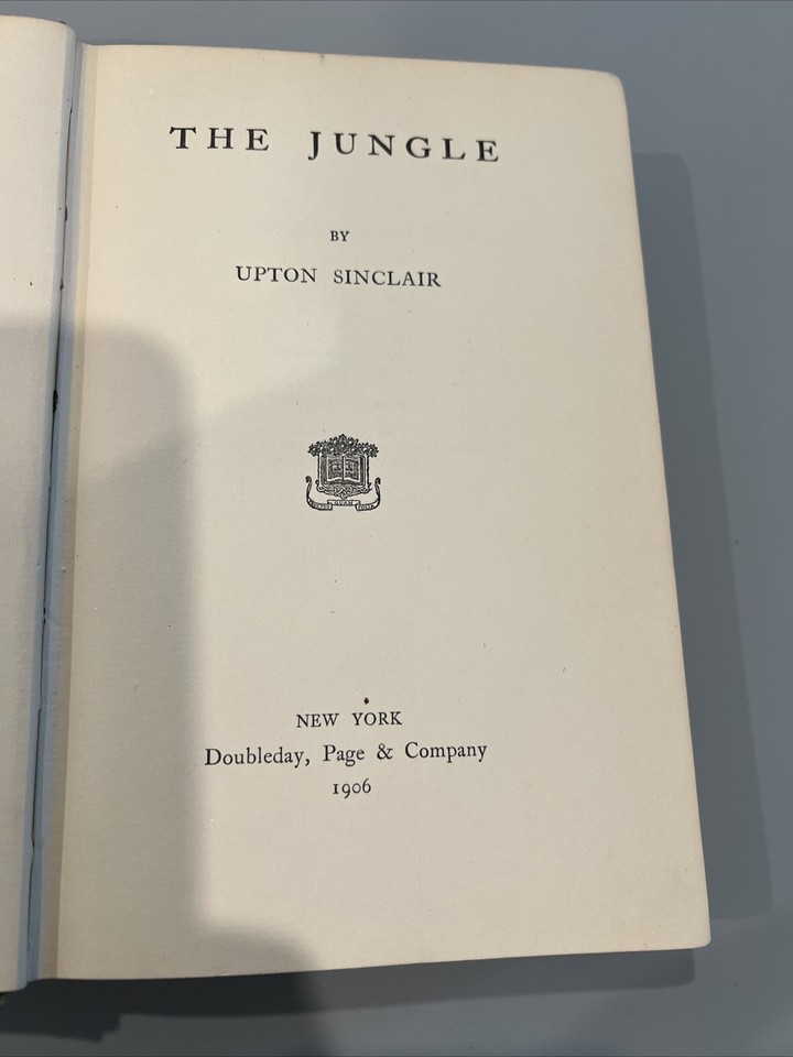 The Jungle Upton Sinclair 1906 1st ed 1st Printing February HC | eBay