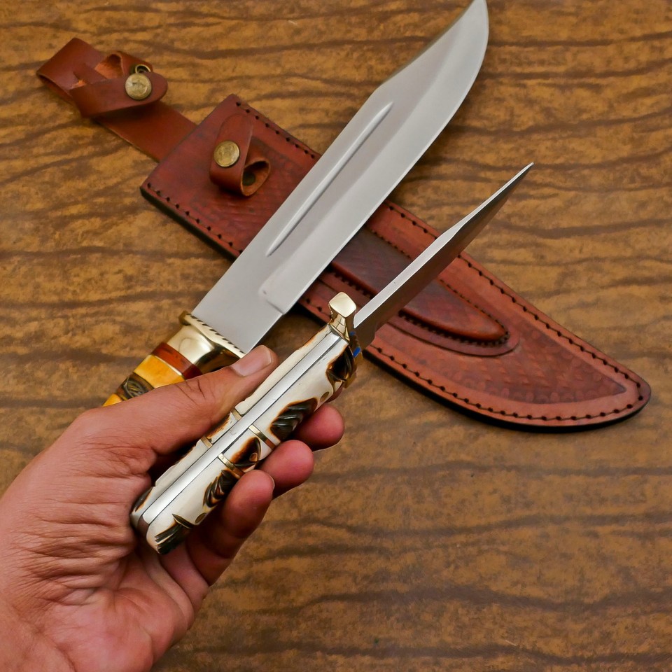 Rody Stan HAND MADE D2 STEEL 2 PCS SET BOWIE HUNTING CAMPING SPORT ...