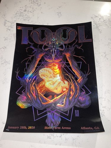 Tool Band Concert Holo Poster Atlanta Tour January 28 2020 Mark Brooks ...