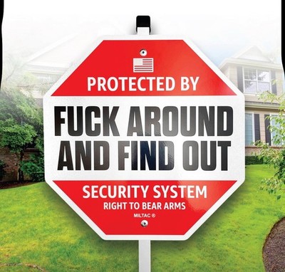 FAFO Security Sign | Protected by FAFO Yard Sign with Stake | Home ...