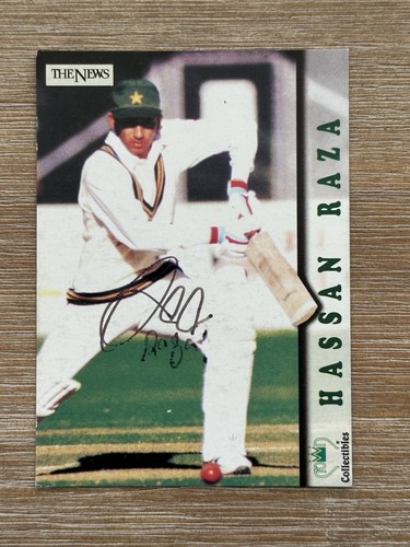 1998 Crown Collectibles The News Hassan Raza Signed Cricket Card | eBay ...